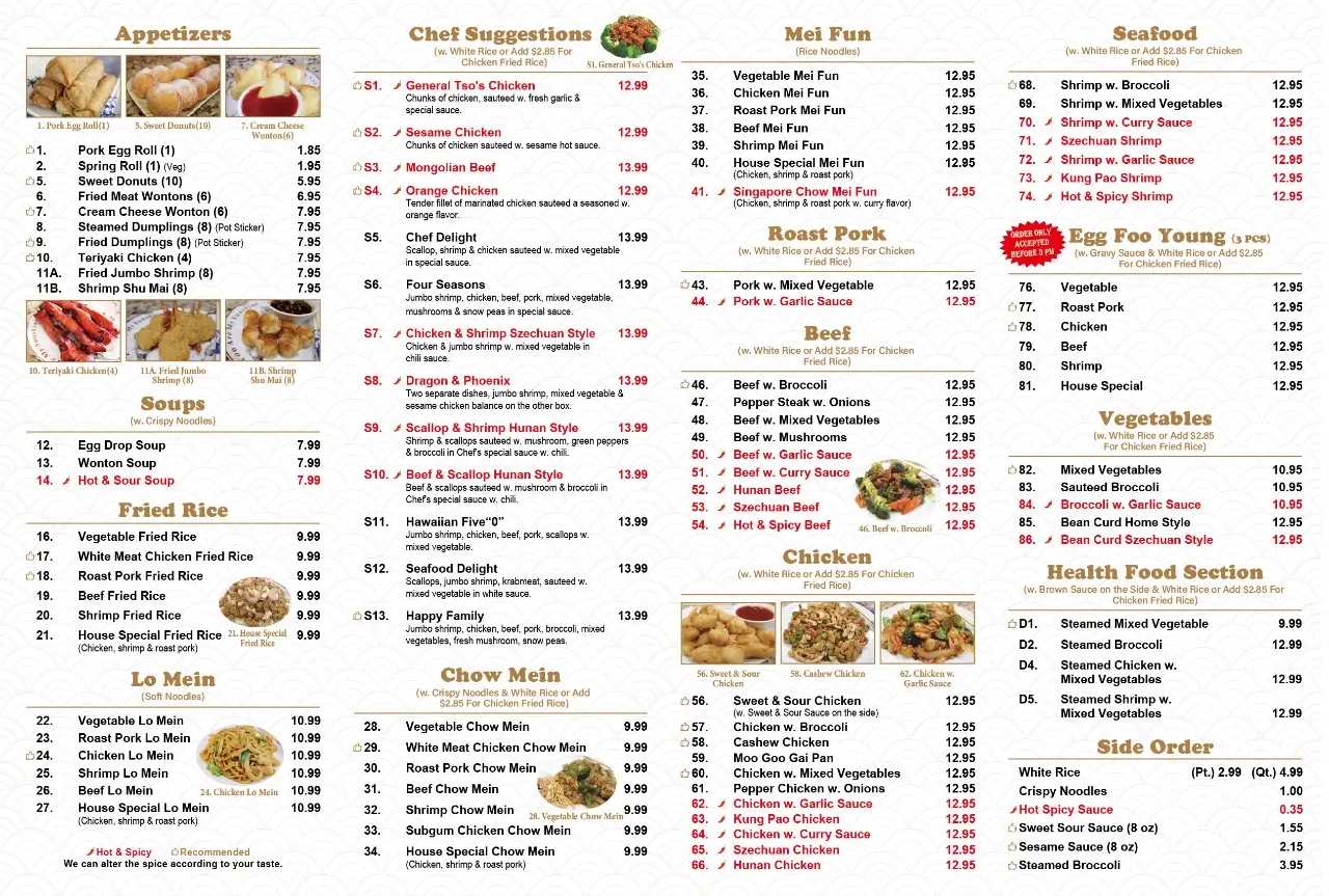 Menu - Lucky Kitchen